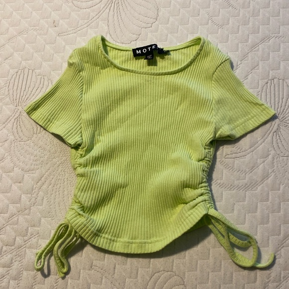 Motel Rocks | Tops | Bright Greenish Yellow Crop Top | Poshmark